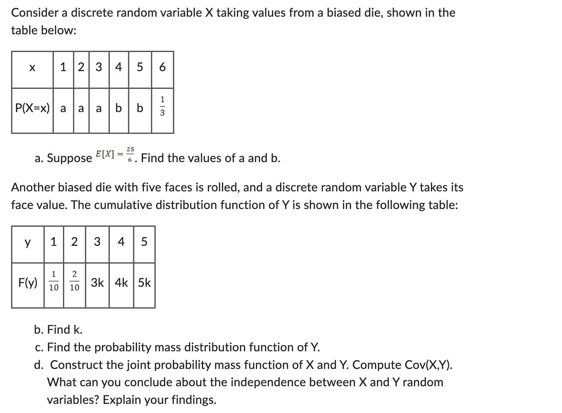 Solved Consider a discrete random variable x ﻿taking values | Chegg.com