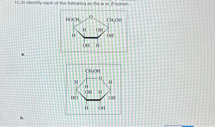 Solved 15.35 Identify each of the following as the α or β | Chegg.com