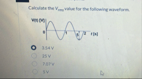 Solved Calculate the Vrms ﻿value for the following | Chegg.com