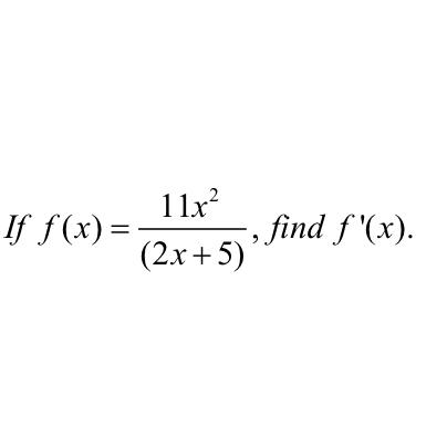 Solved If f(x)=11x2(2x+5), ﻿find f'(x). | Chegg.com