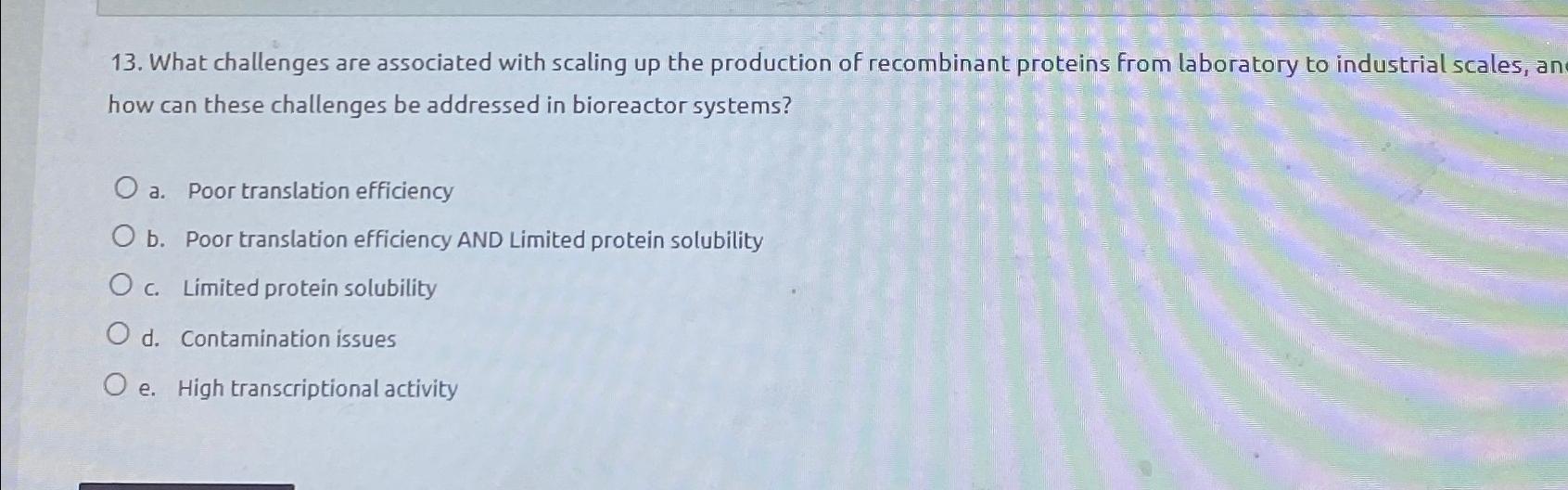 Solved What challenges are associated with scaling up the | Chegg.com