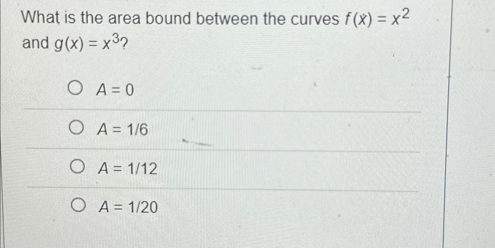 Solved What is the area bound between the curves f(x)=x2 | Chegg.com