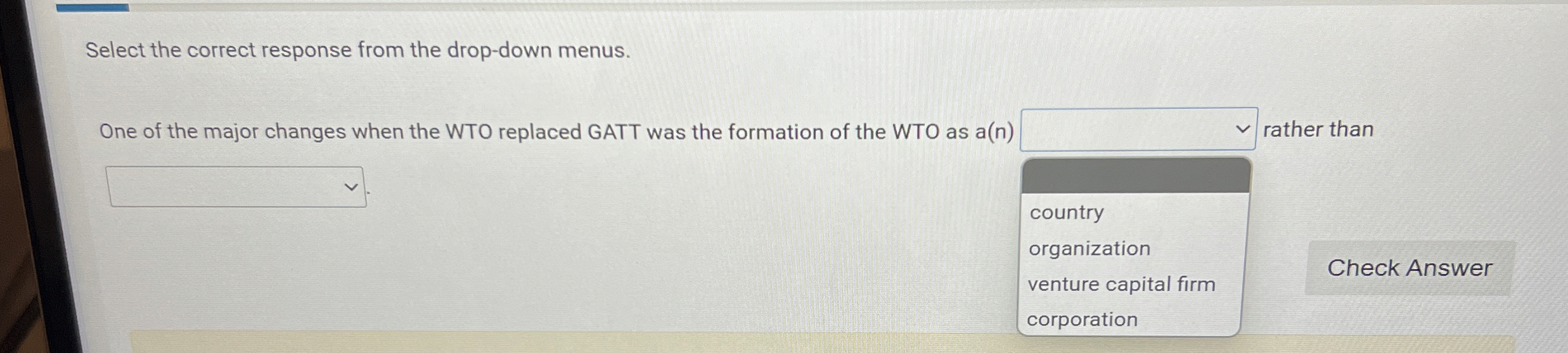 Solved Select the correct response from the drop-down | Chegg.com