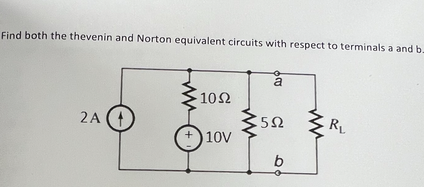 Solved Find both the thevenin and Norton equivalent circuits | Chegg.com