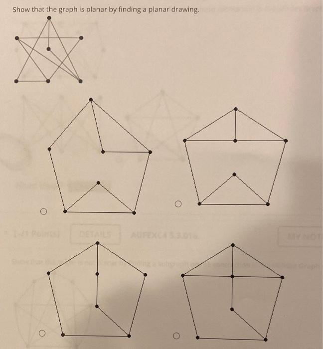 Solved Show that the graph is planar by finding a planar | Chegg.com