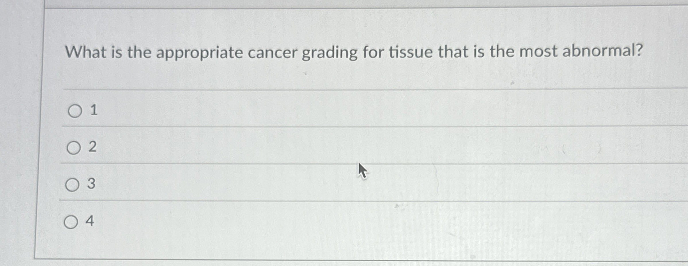 Solved What is the appropriate cancer grading for tissue | Chegg.com