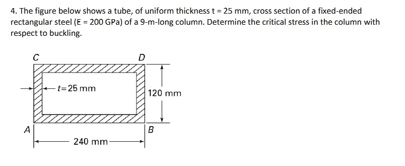 Solved 4. ﻿The figure below shows a tube, of uniform | Chegg.com
