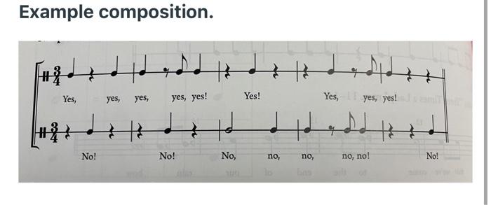 Write a four measure rhythmic composition for two | Chegg.com