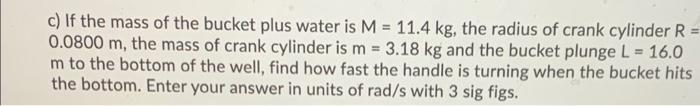 Solved You accidentally knock a full bucket of water off the | Chegg.com