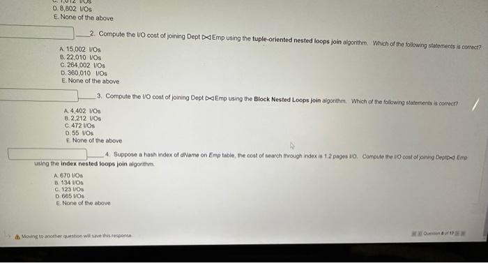Solved Consider a relational DBMS that has two relations: | Chegg.com