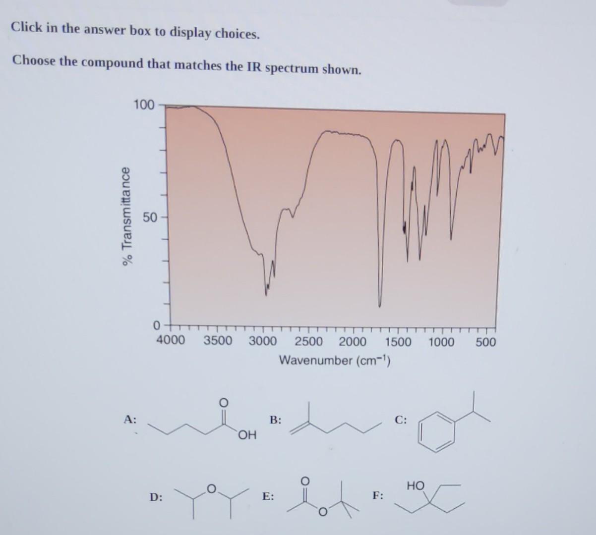 Solved Click in the answer box to display choices. Choose | Chegg.com