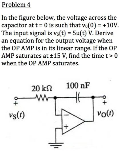Solved In the figure below, the voltage across the capacitor | Chegg.com