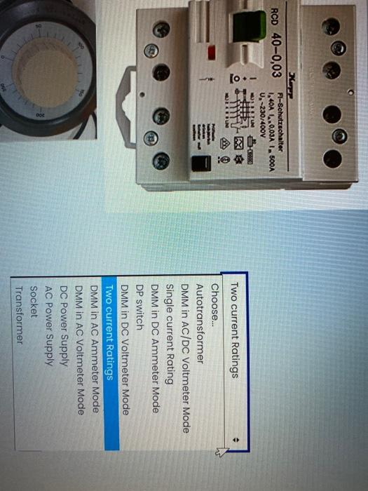 Solved RCD 40-0,03 X2 F1-Schutzschalter 1.40A 10,03A I. 500A | Chegg.com