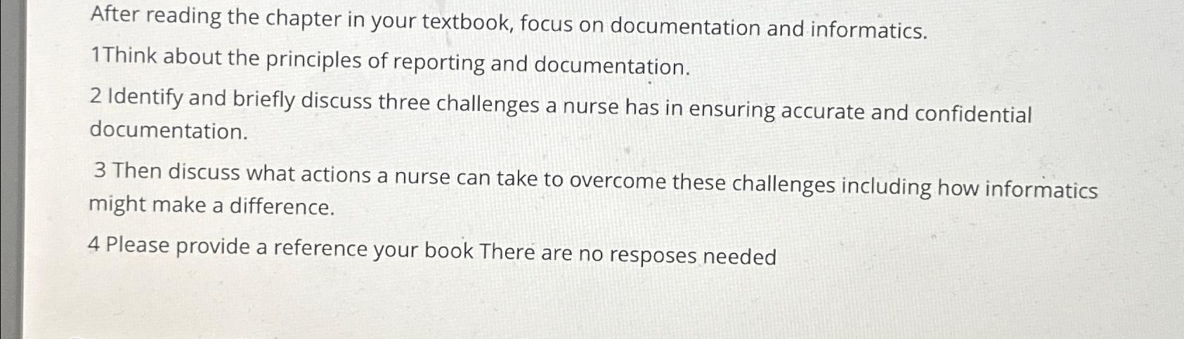 Solved After reading the chapter in your textbook, focus on | Chegg.com