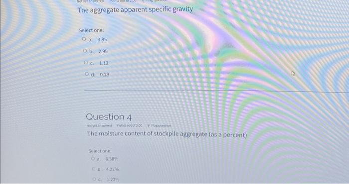 Solved Samples of course aggregate from a stockpile are | Chegg.com