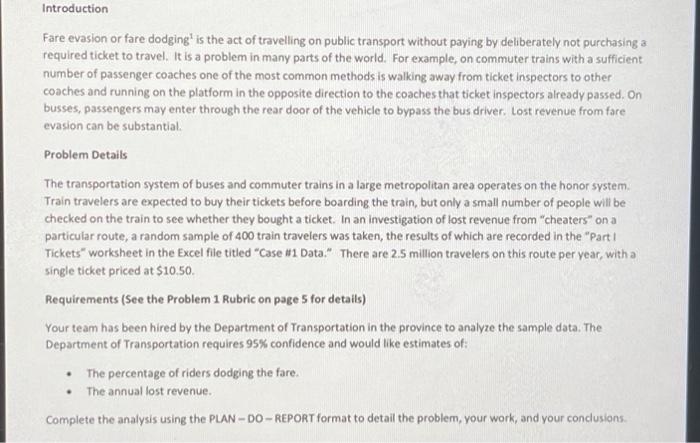 Solved Fare evasion or fare dodging 1 is the act of | Chegg.com