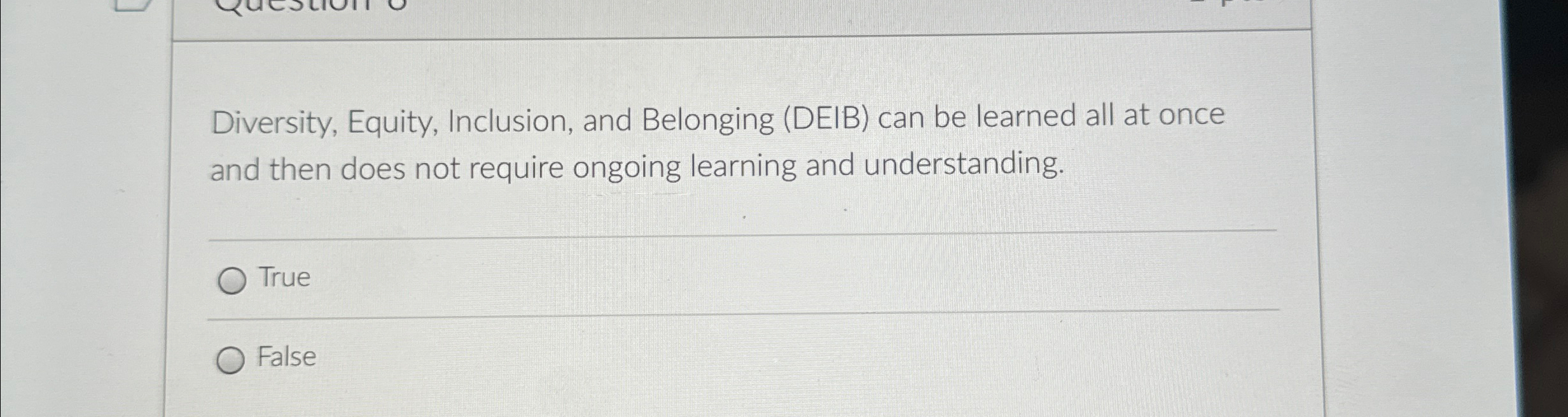 Solved Diversity, Equity, Inclusion, and Belonging (DEIB) | Chegg.com