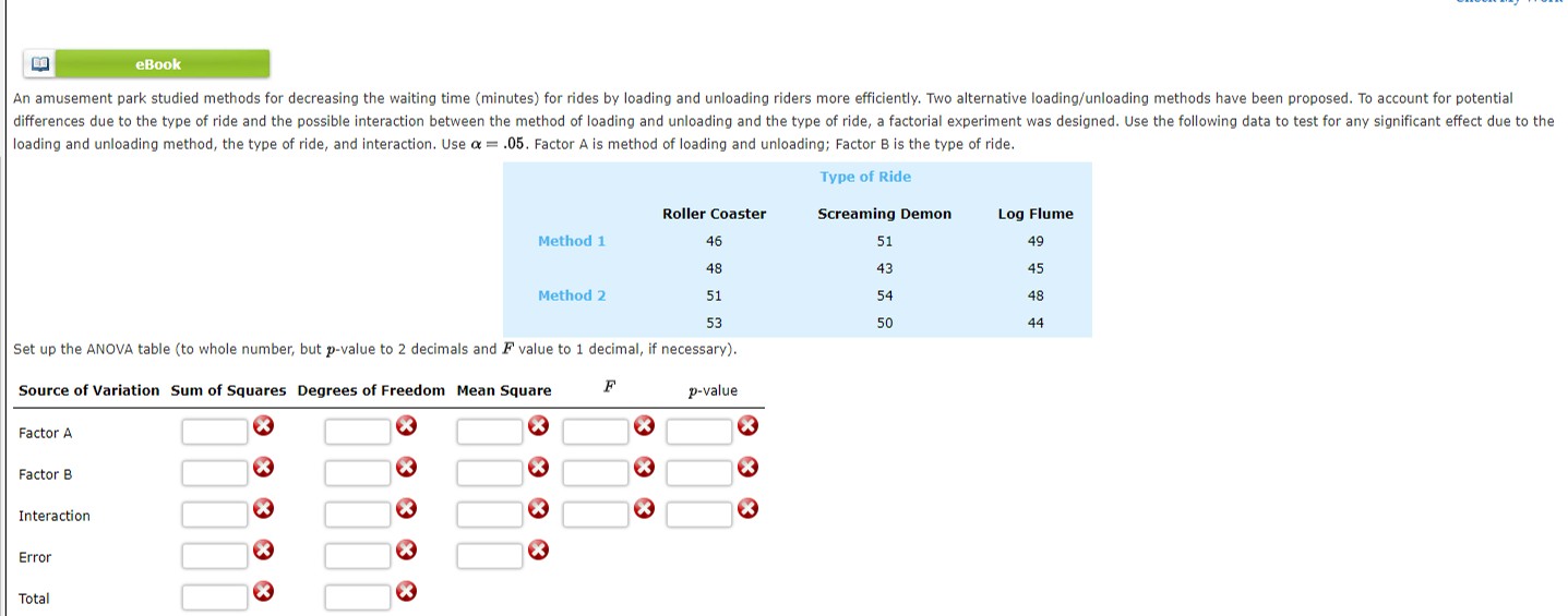 Solved loading and unloading method, the type of ride, and | Chegg.com