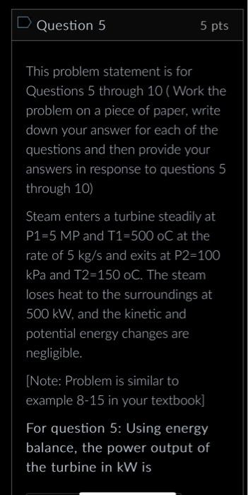 Solved This problem statement is for Questions 5 through 10 | Chegg.com