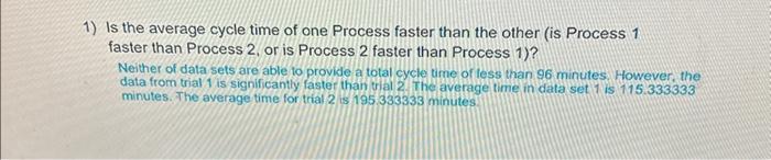 Solved Reference the "Process" tab in your data spreadsheet. | Chegg.com