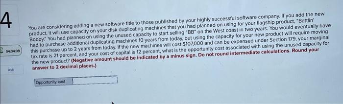 Solved You are considering adding a new software title to | Chegg.com