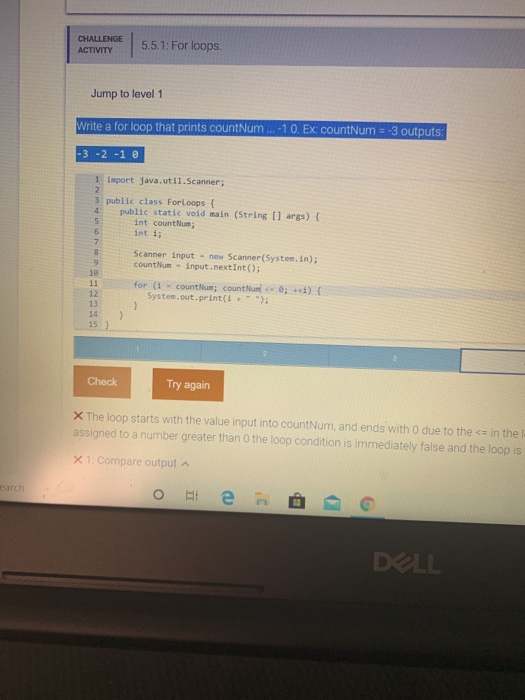 Solved CHALLENGE CE ACTIVITY 5.5.1: For loops. Jump to level | Chegg.com