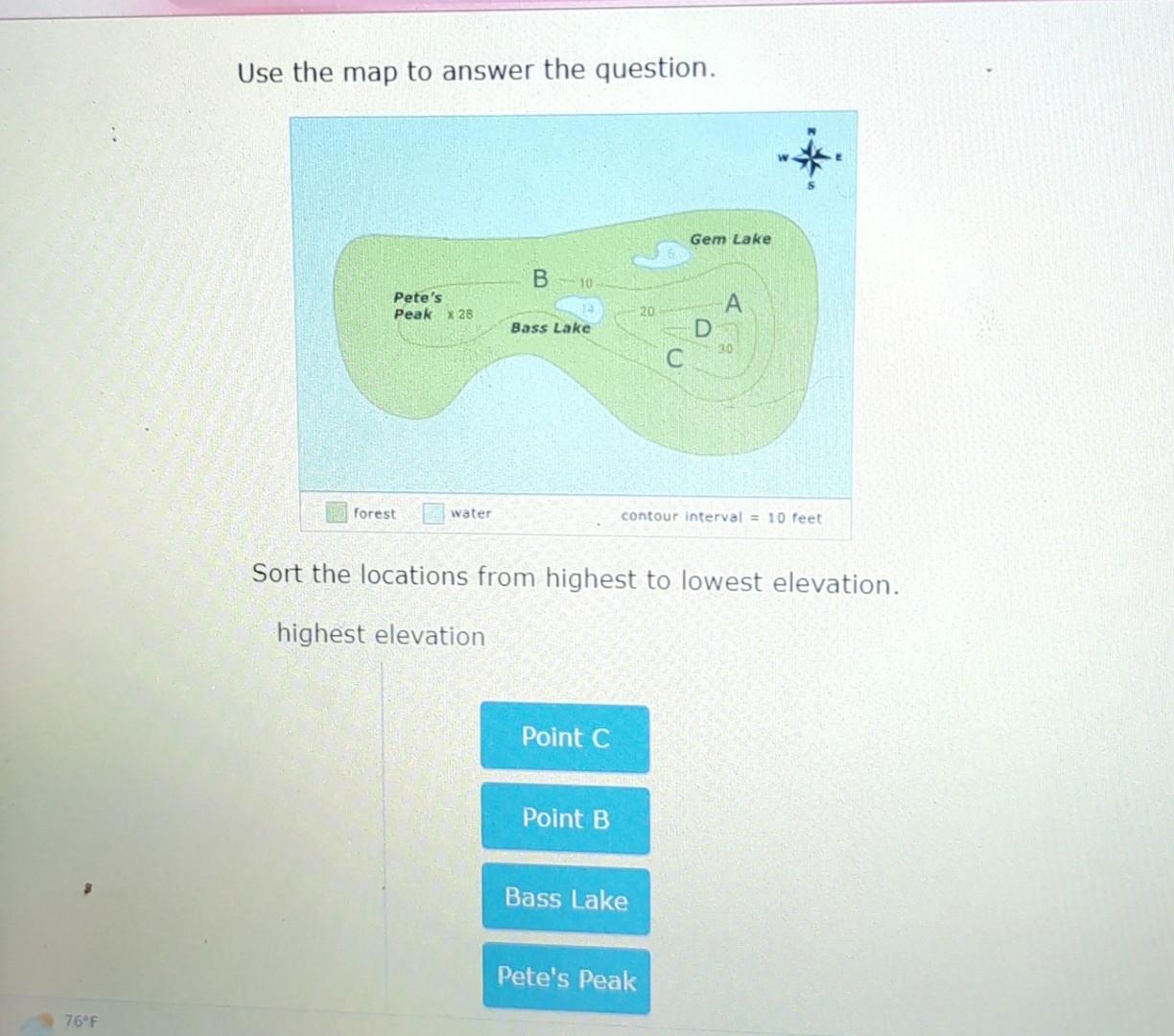 Solved Use the map to answer the question. Sort the | Chegg.com