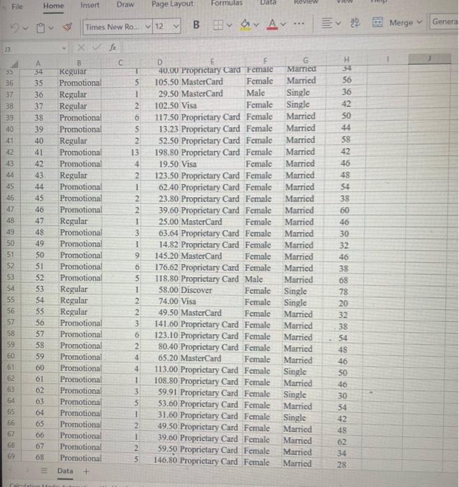 Problem 1 With" Chapter2-PelicanStores" excel data 1. | Chegg.com