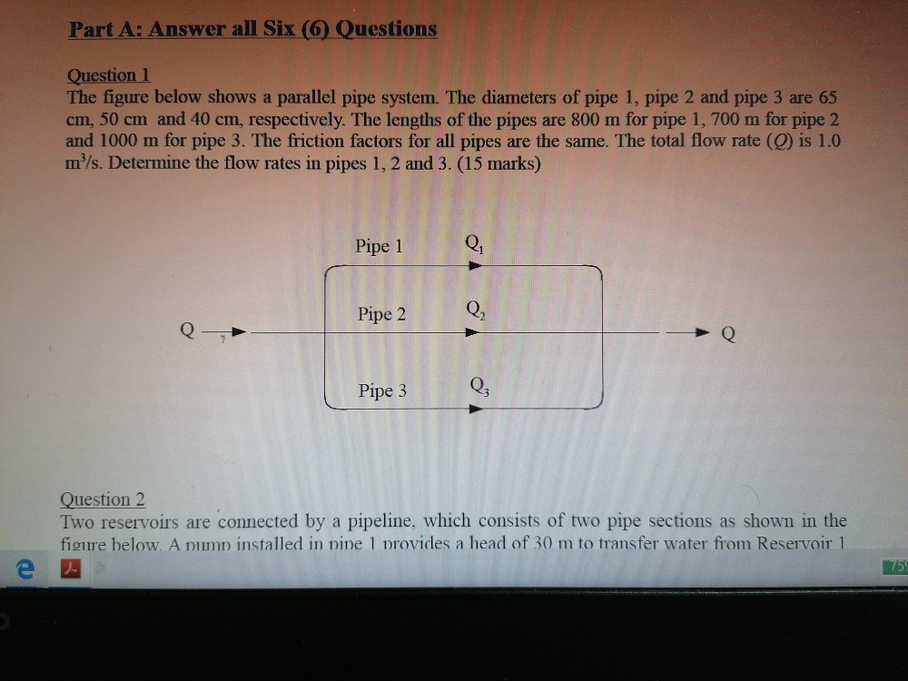 Solved Part A: Answer all Six (6) Questions Question 1 The | Chegg.com