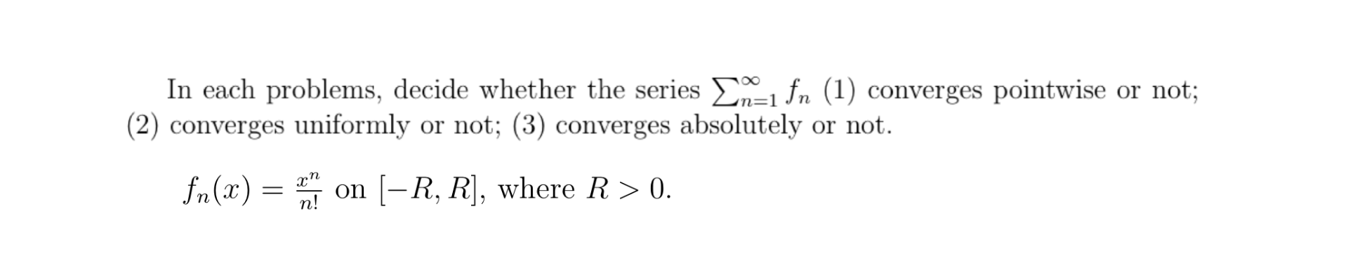 Solved In each problems, decide whether the series | Chegg.com
