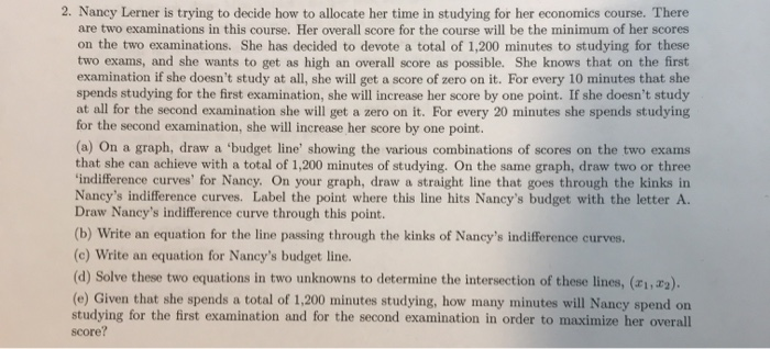 Solved 2. Nancy Lerner is trying to decide how to allocate | Chegg.com