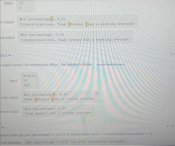 Solved Complete The Team Class Implementation For The 3056