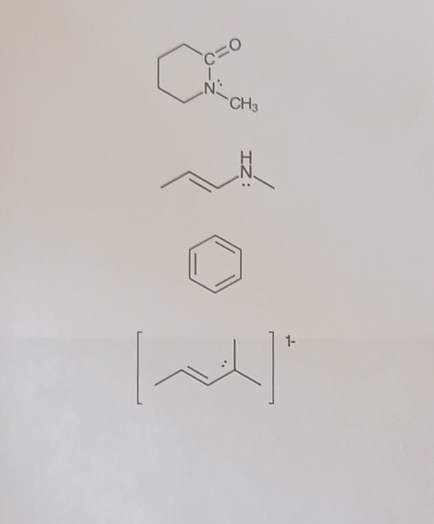 Solved Draw all important resonance structures for the | Chegg.com