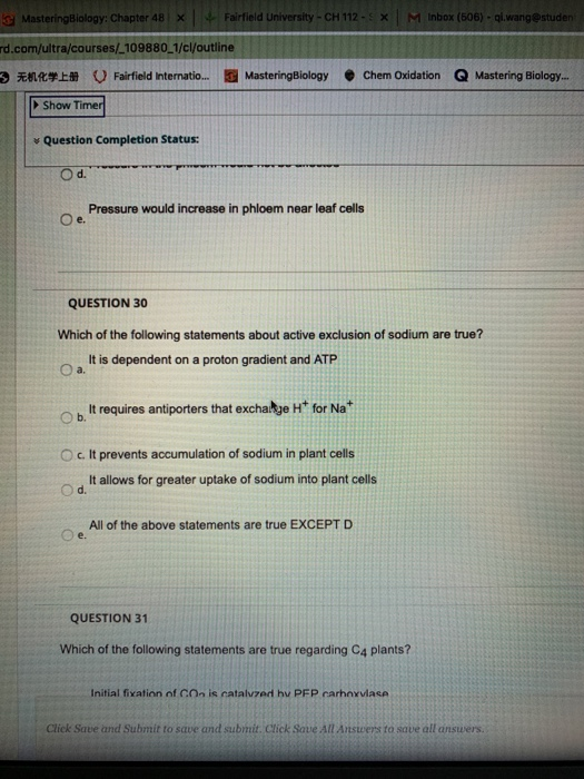 Solved * MasteringBiology: Chapter 48 X Fairfield University | Chegg.com