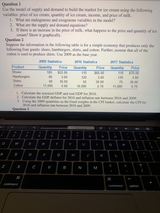 Solved Question 1 Use the model of supply and demand to | Chegg.com