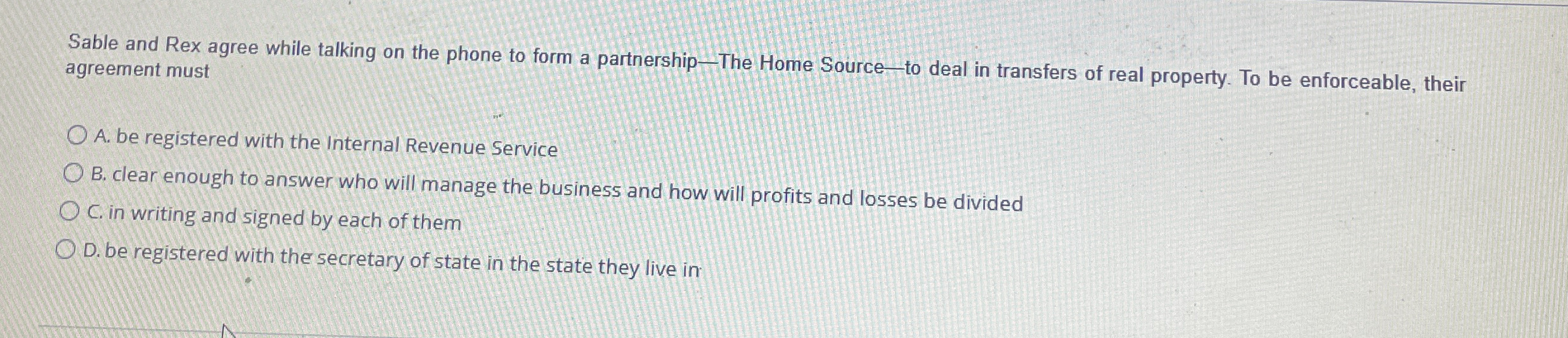 Sable and Rex agree while talking on the phone to | Chegg.com