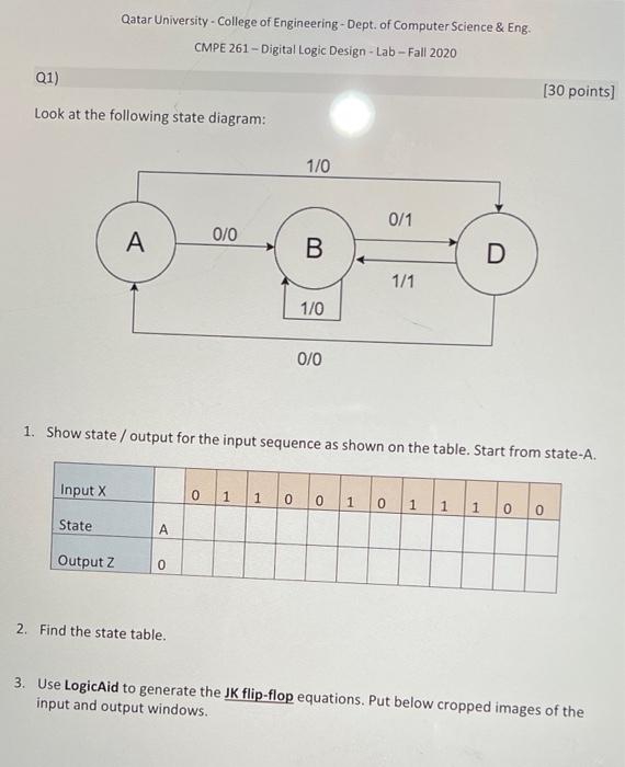 Solved Qatar University - College of Engineering - Dept. of | Chegg.com