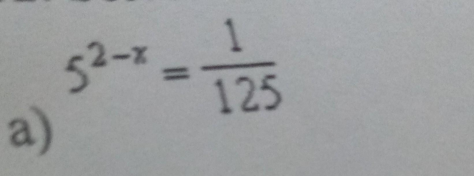 Solved 52−x=1251 | Chegg.com