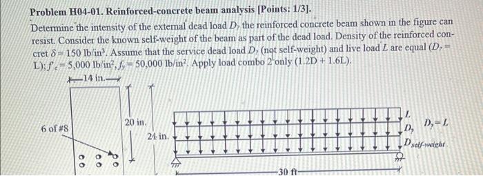Solved Problem H04 01 Reinforced Concrete Beam Analysis 
