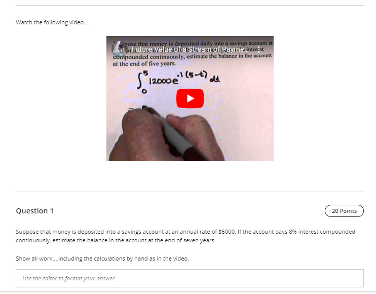 Solved Question 1Suppose that money is deposited into a | Chegg.com