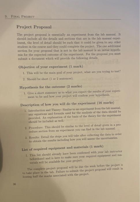 Solved Project Proposal The project proposal is essentially | Chegg.com