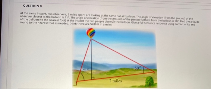 Solved QUESTIONS At the same instant, two observers, 2 miles | Chegg.com