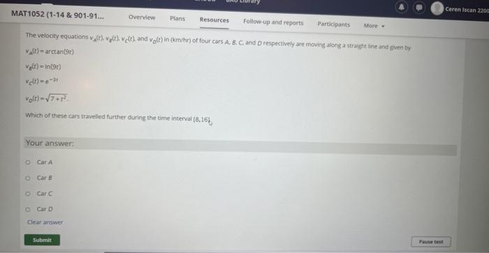 Solved The velocity equations vA(t)−vg(t)vc(t) and vo(t) in | Chegg.com