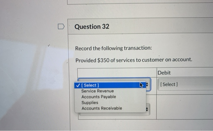 Solved Question 32 2 pts Record the following transaction: | Chegg.com