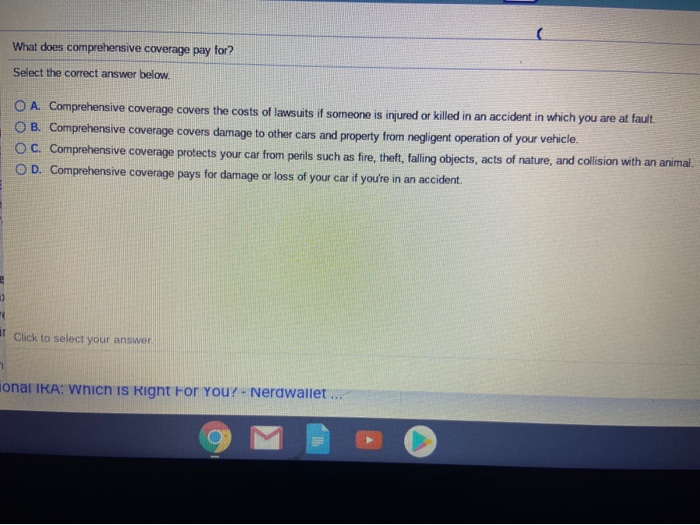Solved What are the two components of liability coverage and | Chegg.com