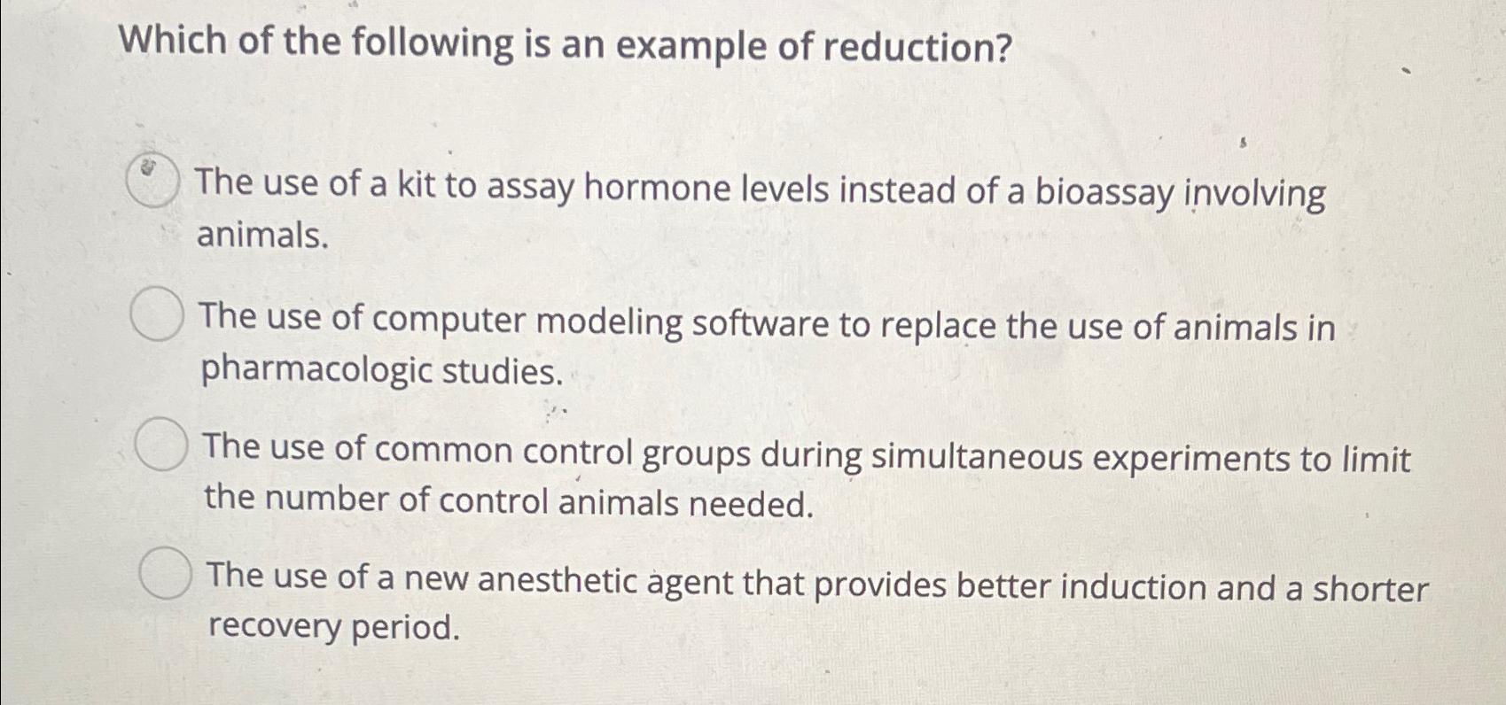 Solved Which of the following is an example of reduction?The | Chegg.com