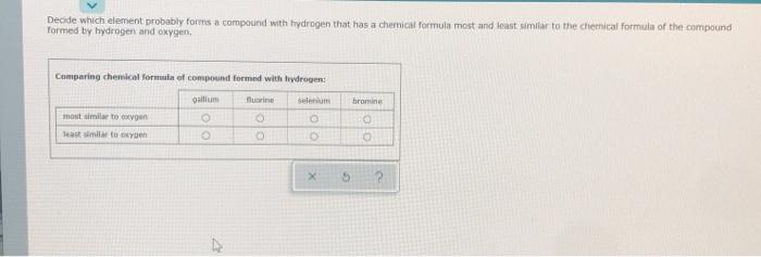 Solved Decide which element probably forms a compound with | Chegg.com