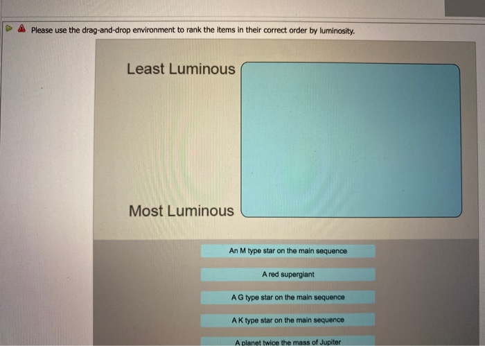 Solved Please use the drag-and-drop environment to rank the | Chegg.com