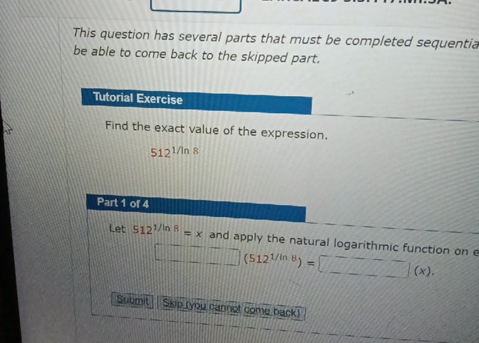 Solved This question has several parts that must be | Chegg.com