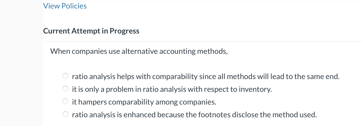 Solved View PoliciesCurrent Attempt in ﻿ProgressWhen | Chegg.com